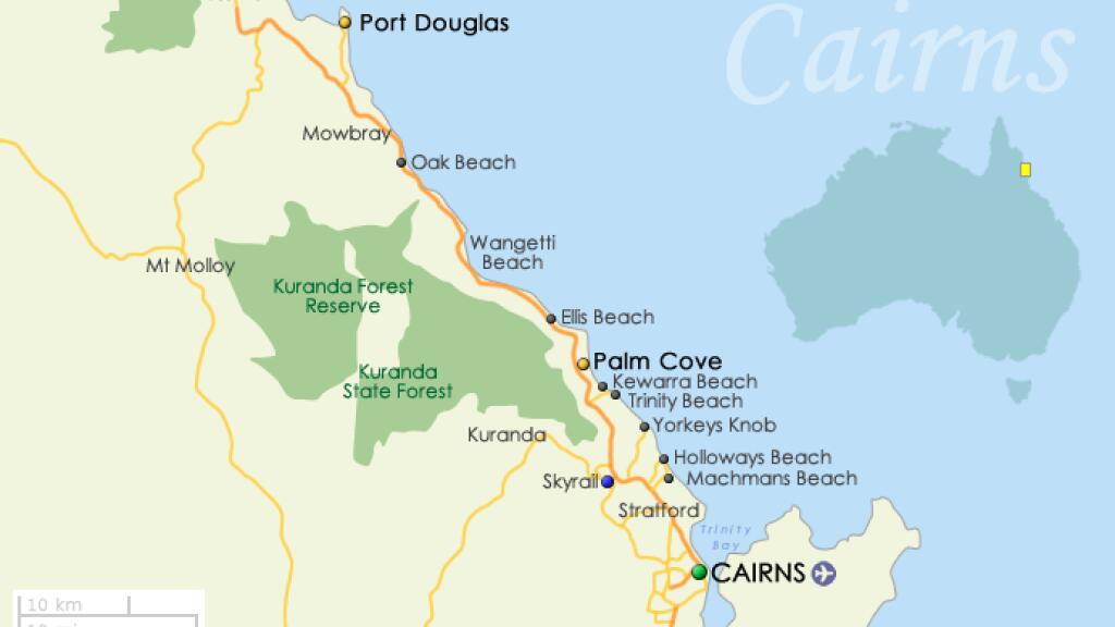 Cairns Map | Map of Cairns for Visitors